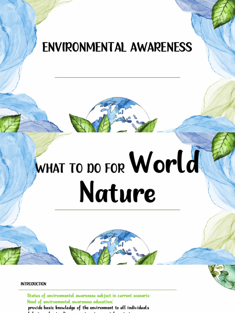 Importance of Environmental Awareness | PDF | Atmosphere Of Earth ...