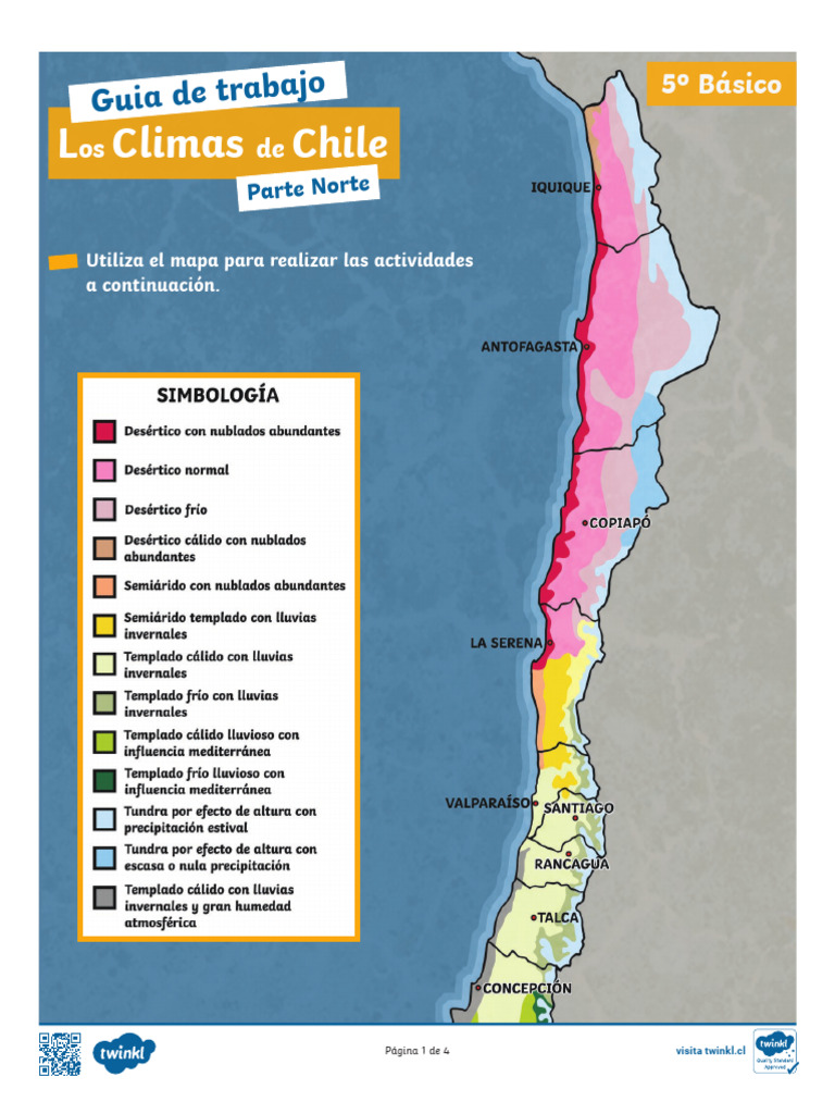 CL Cs 1677686716 Guia de Trabajo Mapa de Los Climas de Chile 5 Basico ...