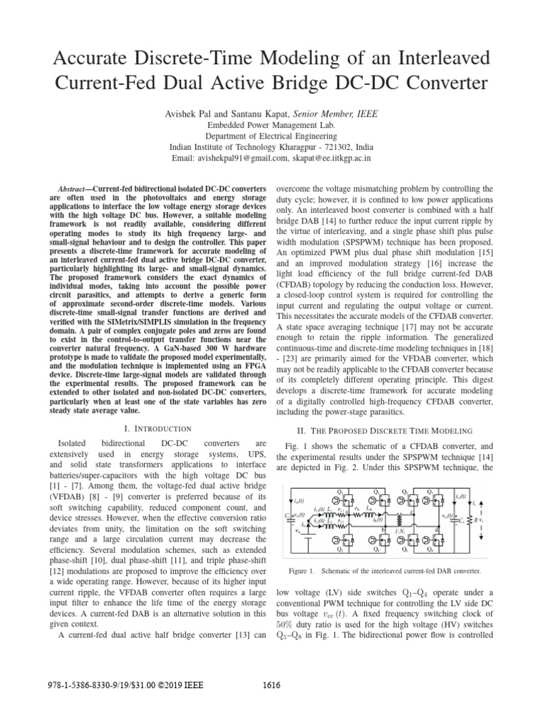 Discrete-Time DC-DC Converter Modeling | PDF | Analogue Electronics | Electromagnetism