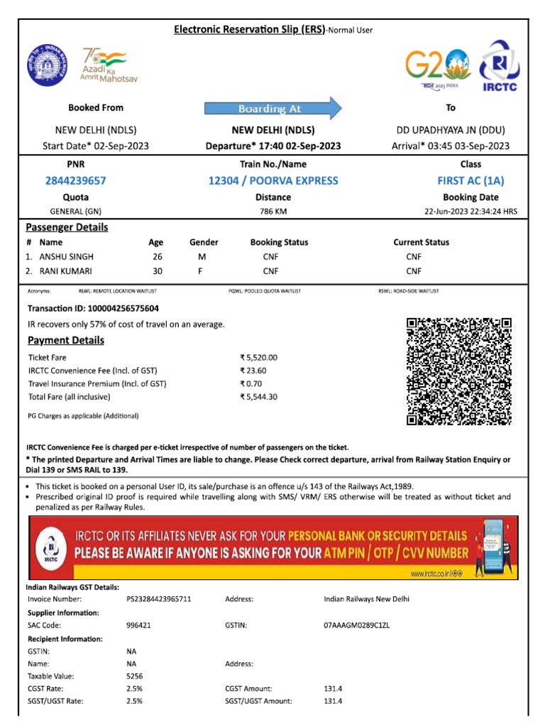 Tickerfrom Dli To Ddu | PDF