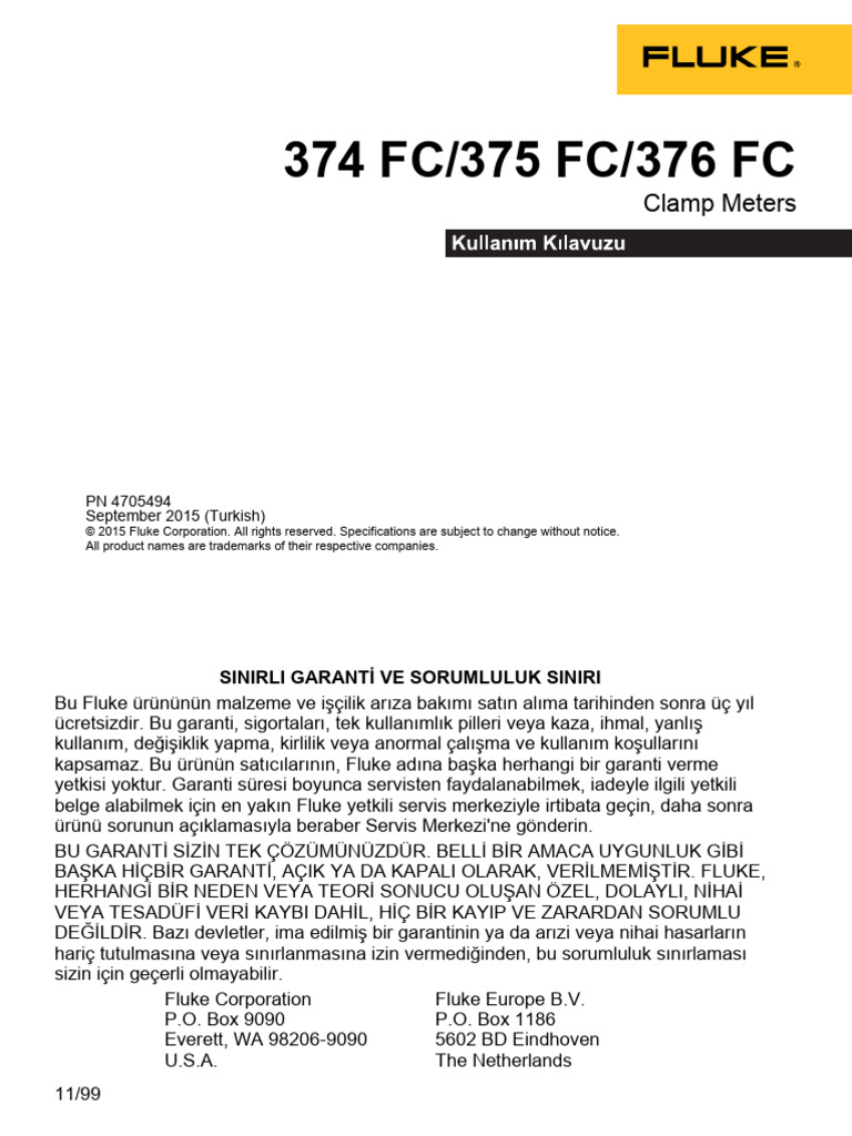 Fluke 376 FC-1 | PDF