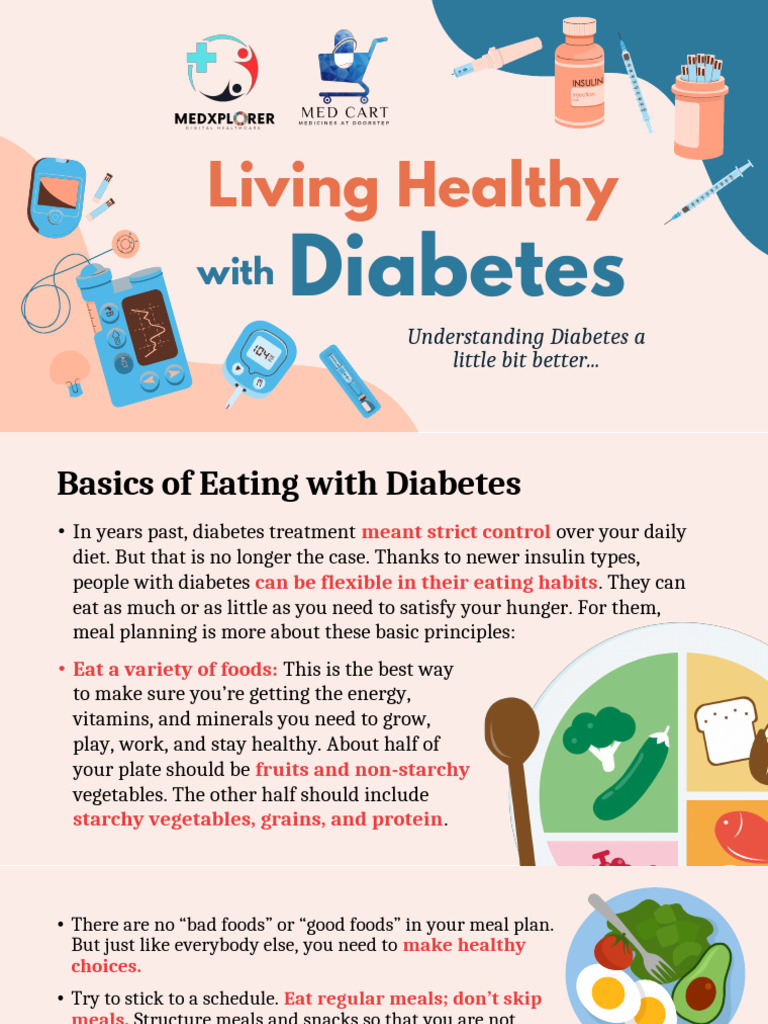 Living Healthy With Diabetes Webinar | PDF | Carbohydrates | Insulin