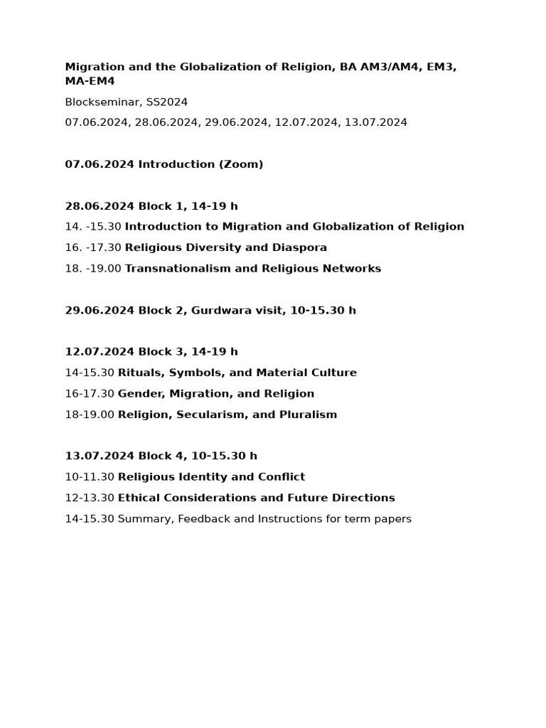 Migration and the Globalization of Religion | PDF | Anthropology ...