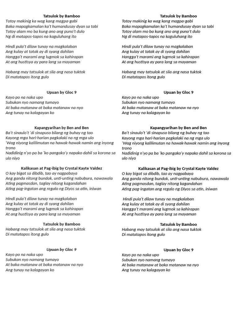 Tatsulok by Bamboo | PDF