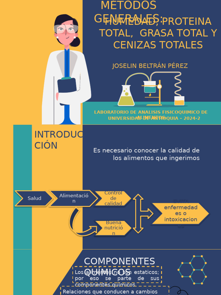 METODOS GENERALES. HÃ - MEDAD. PROTEINAS Y GRASA. Lab. AFA | PDF ...