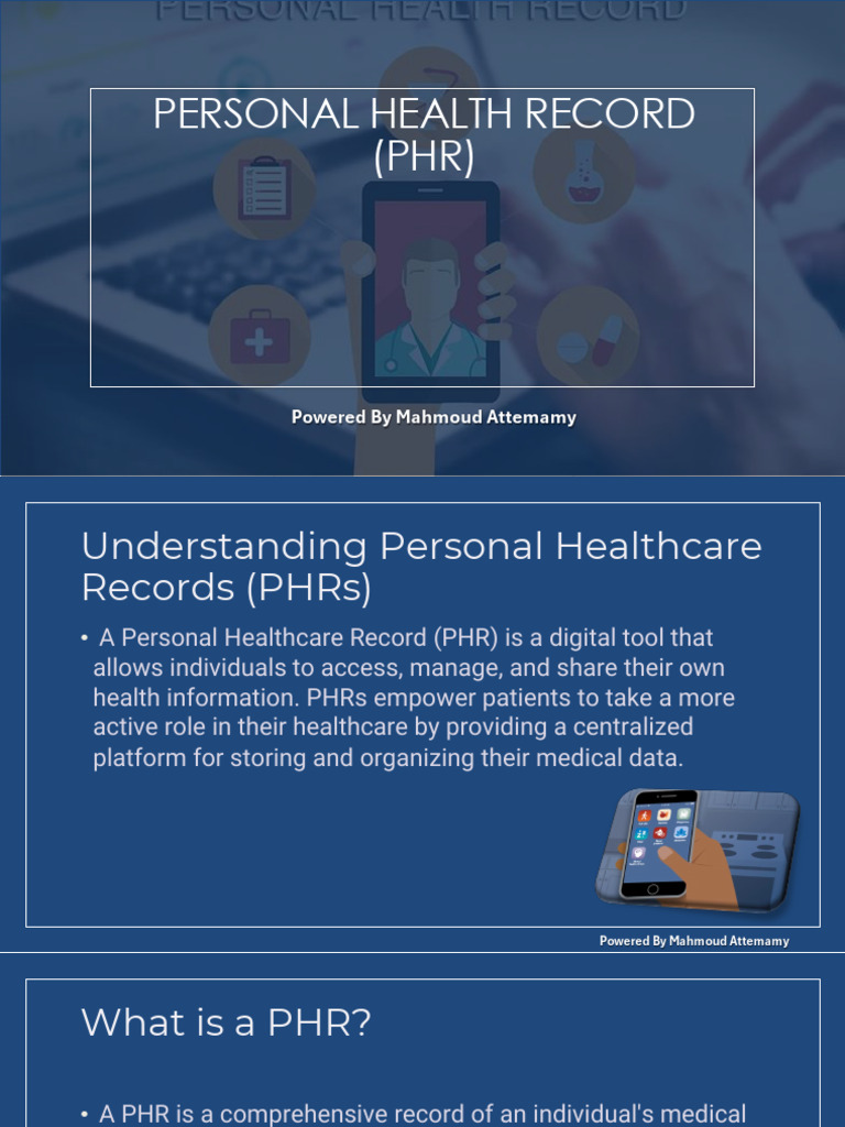 Personal Health Records | PDF | Electronic Health Record | Information ...