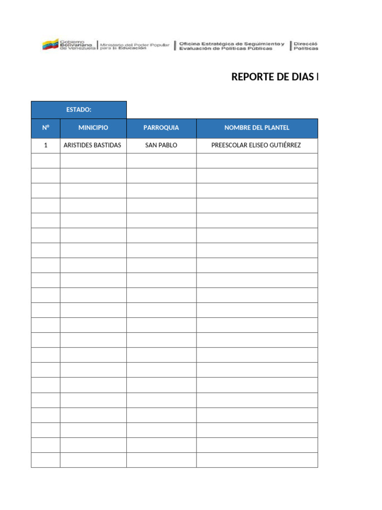 Reporte de Dias de Clases Por Planteles 2024 | PDF