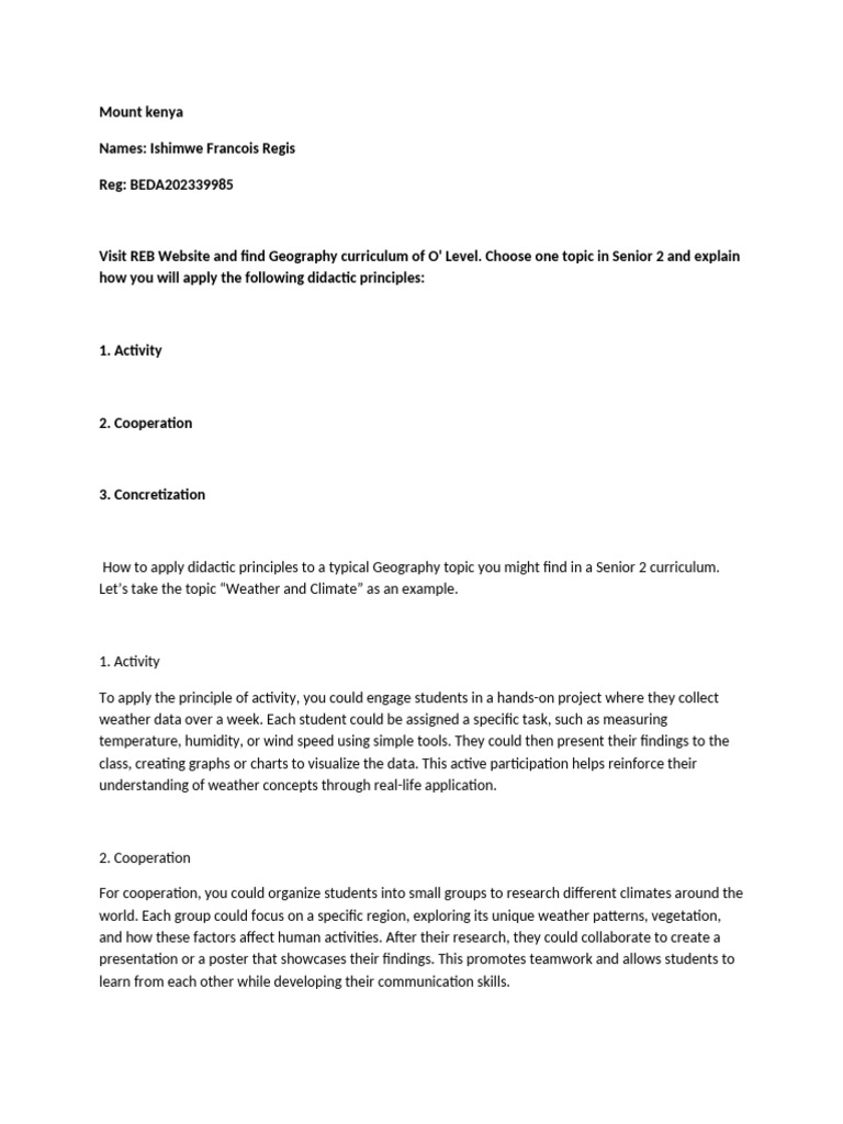 Assignment Subject Method Geography | PDF