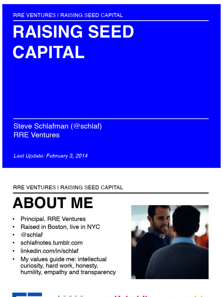 Raising Seed Capital 1715408213 | PDF | Corporate Finance | Venture Capital
