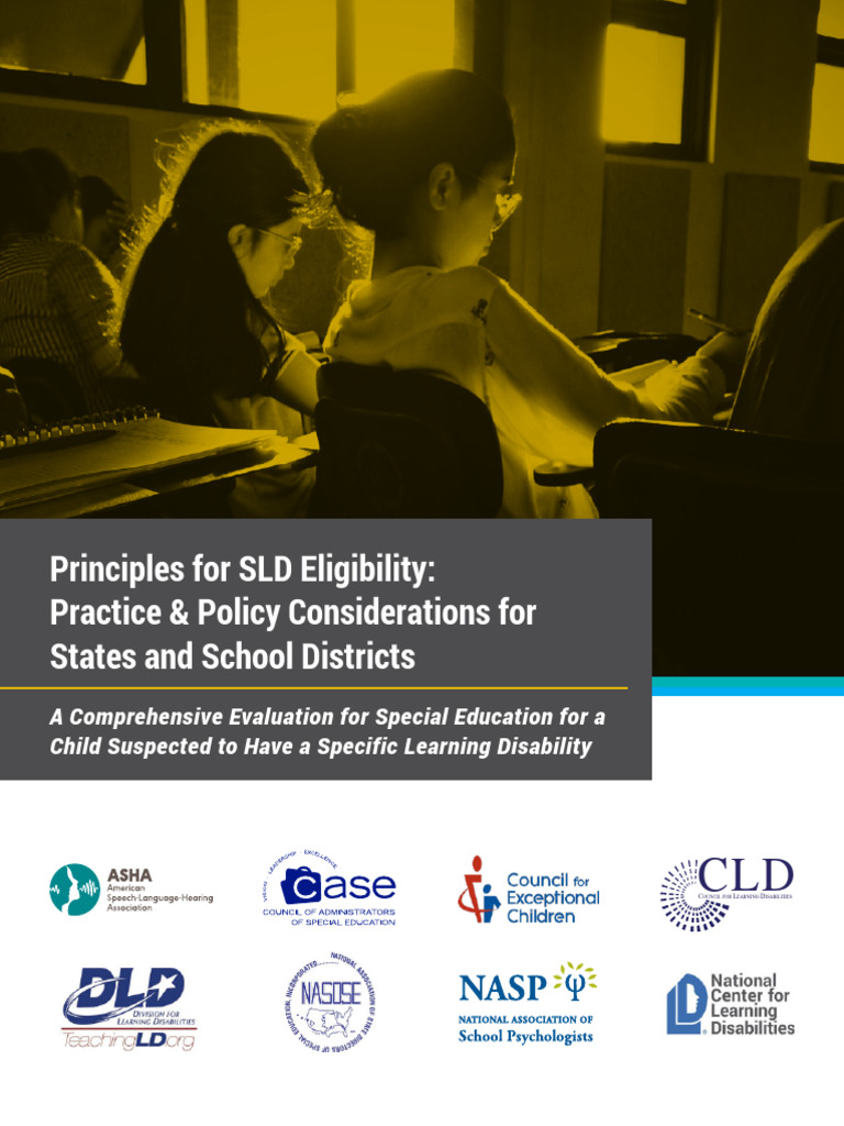 SLD Eligibility: Evaluation Practices Guide | PDF | Special Education | Learning Disability