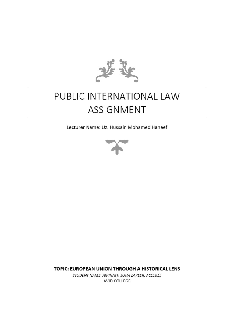 Public International Law. | PDF