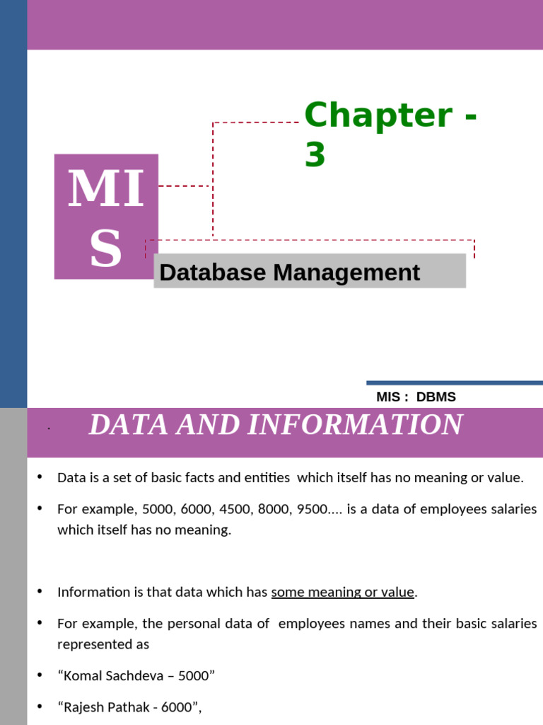 CH 09DatabaseMAnagement | PDF | Databases | Relational Database