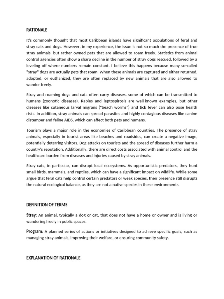 RATIONALE and Definition of Term | PDF | Dogs | Cats