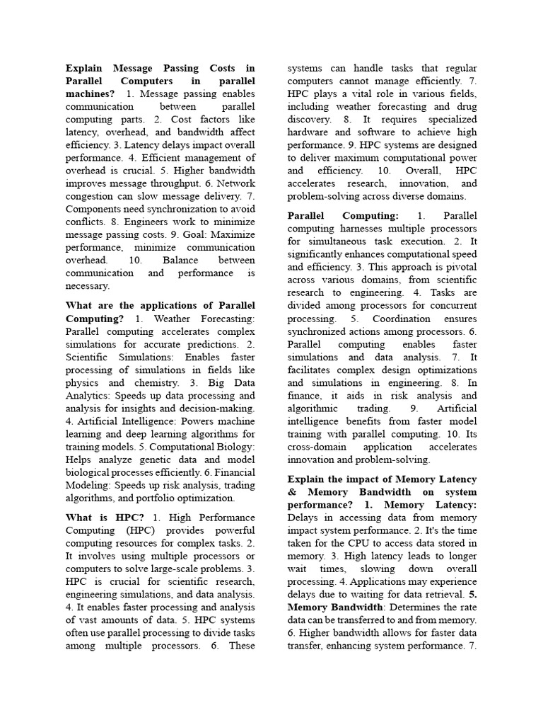 HPC Insem 2024 FlyHigh Services | PDF | Parallel Computing | Multi Core ...