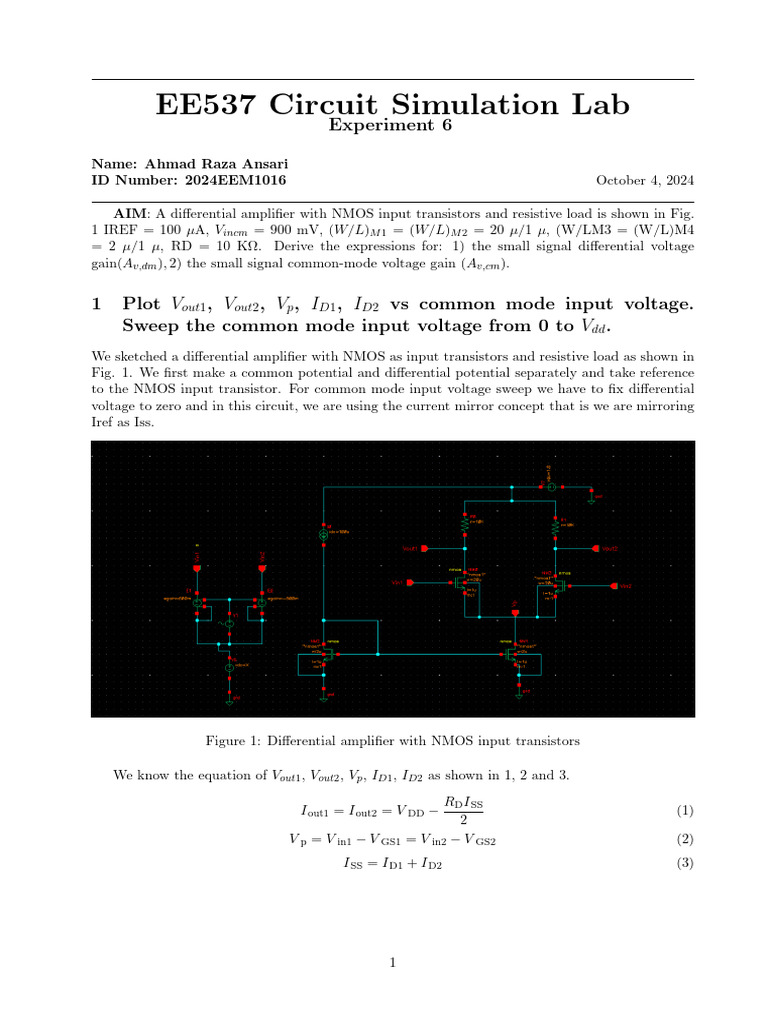 lab 6 | PDF | Amplifier | Bandwidth (Signal Processing)