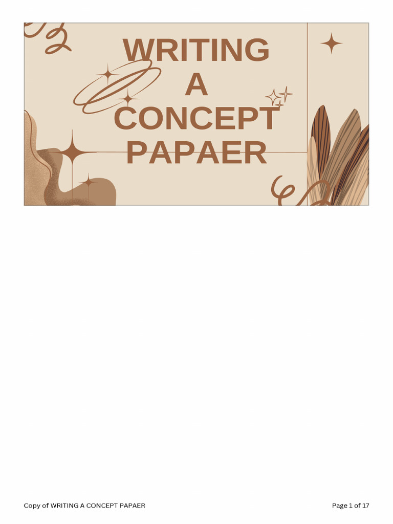 Writing A Concept Papaer PDF | PDF