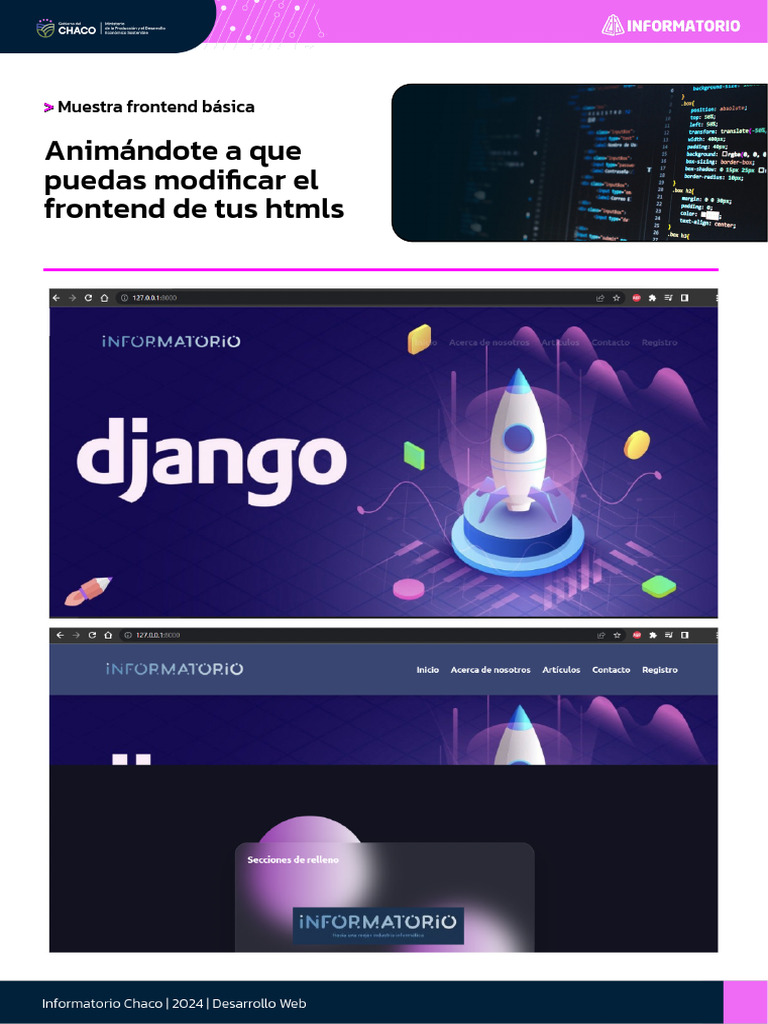Material Complementario - FrontEnd, Vistas y Manejor de URLs | PDF ...