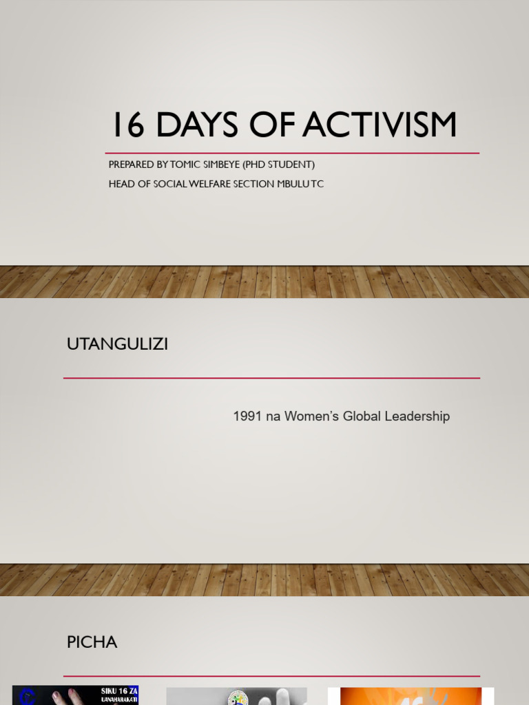16 days of activism PPT | PDF