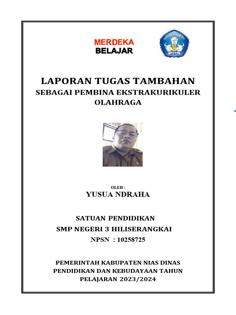 Yus. Ndraha Laporan Pembina Ekstra Olahraga | PDF