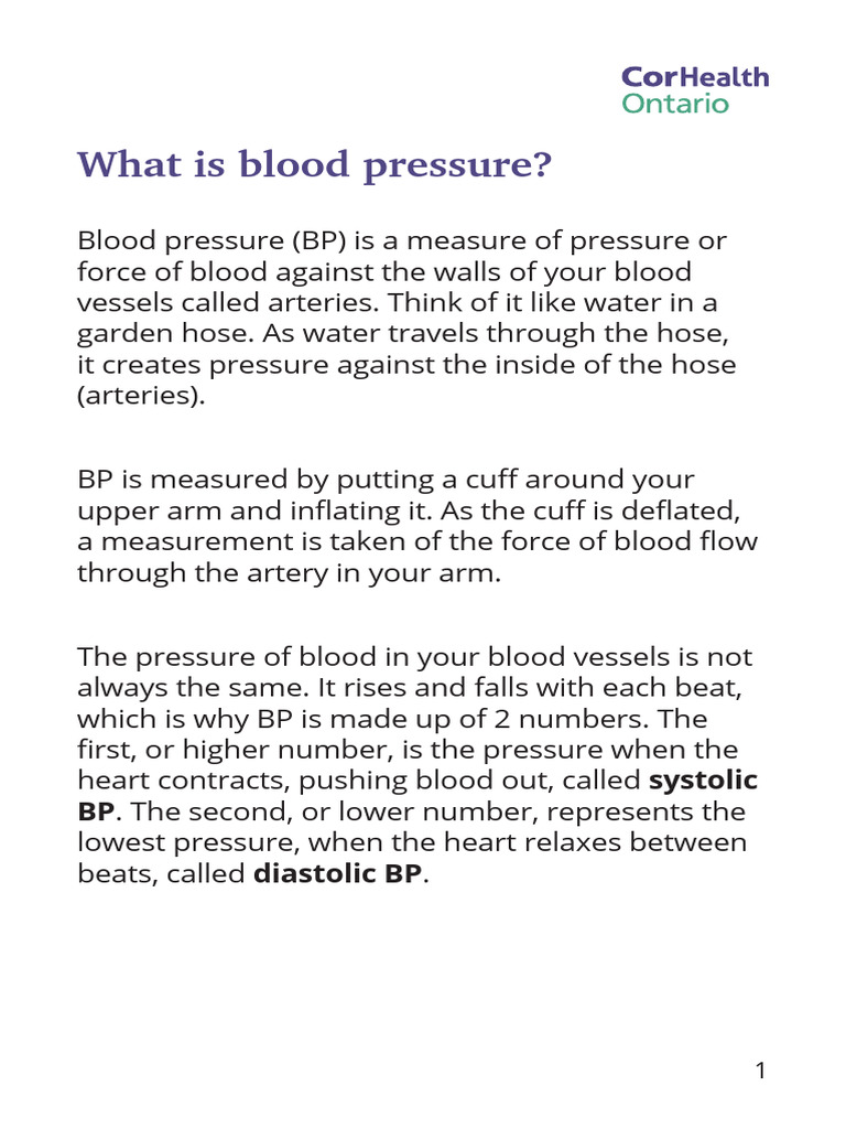 What-is-BP-English | PDF | Hypertension | Blood Pressure