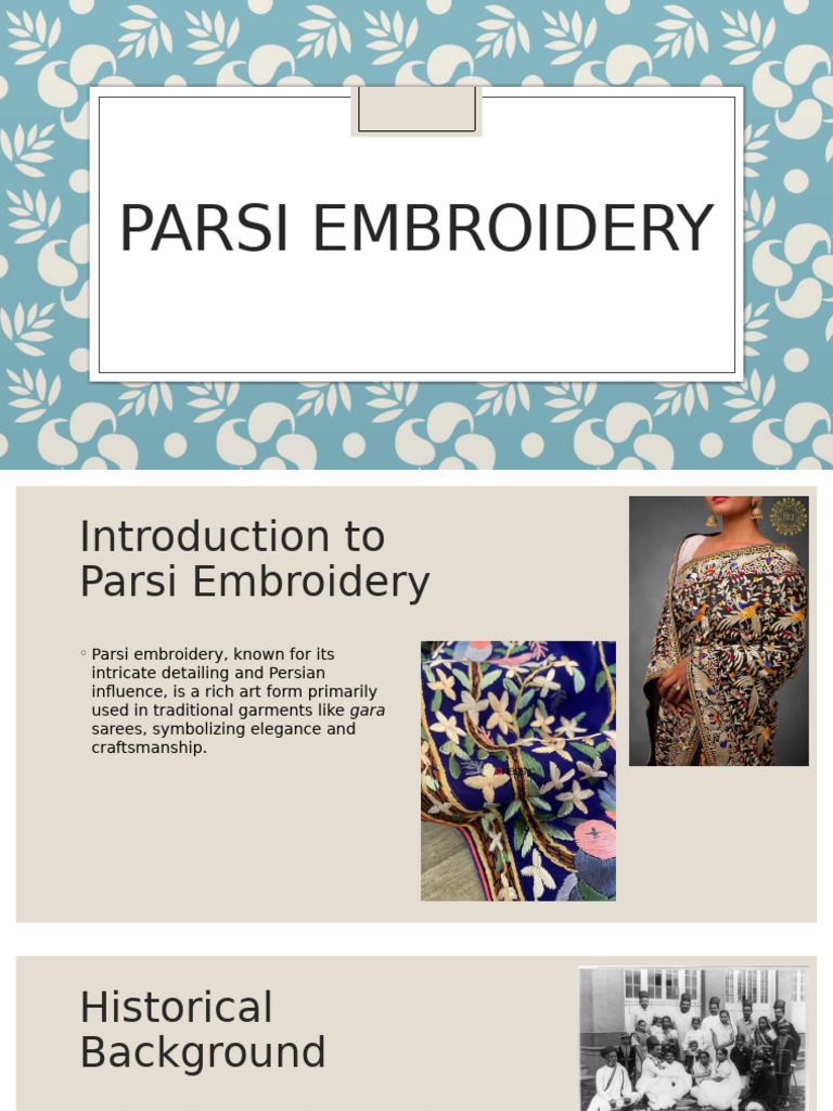 Parsi Embroidery | PDF | Embroidery