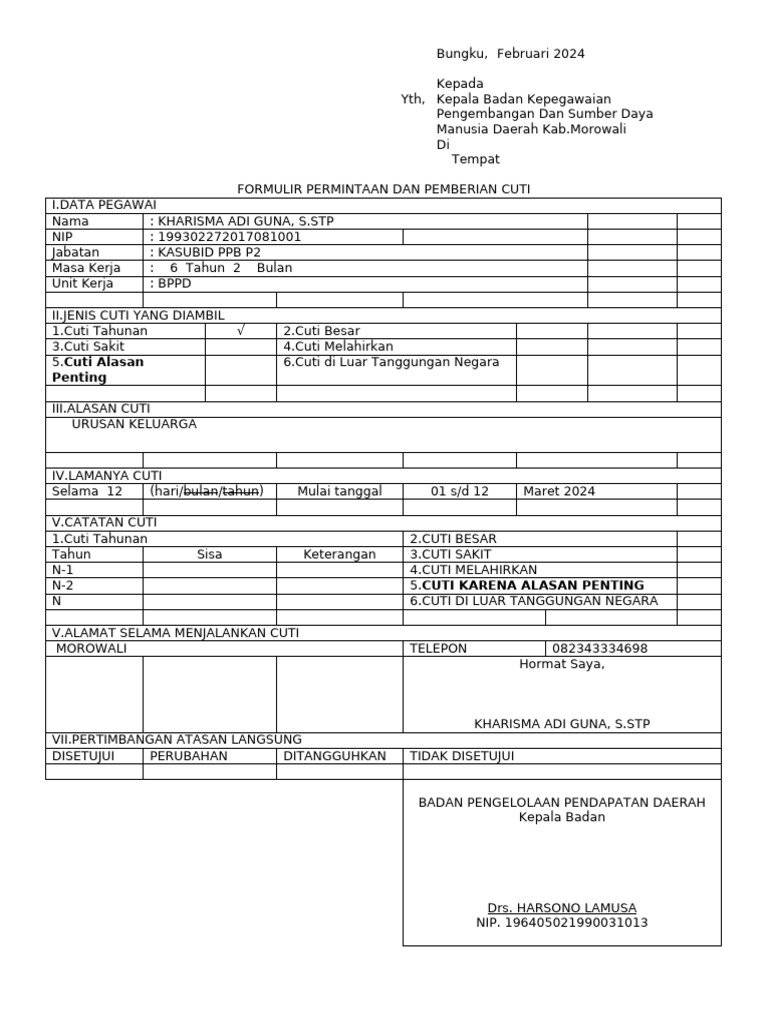Formulir CTN (Baru) | PDF