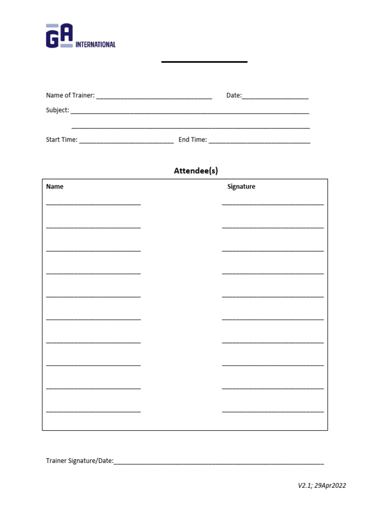 Security Awareness Training Form | PDF