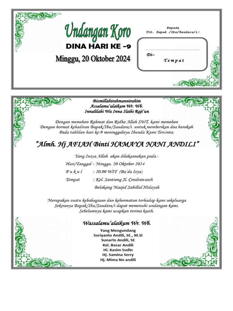 Und Tahlilan New | PDF