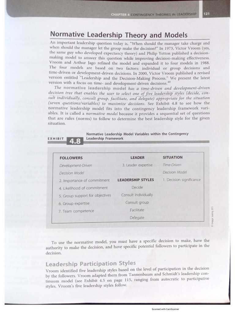 Normative Leadership Theory & Model | PDF