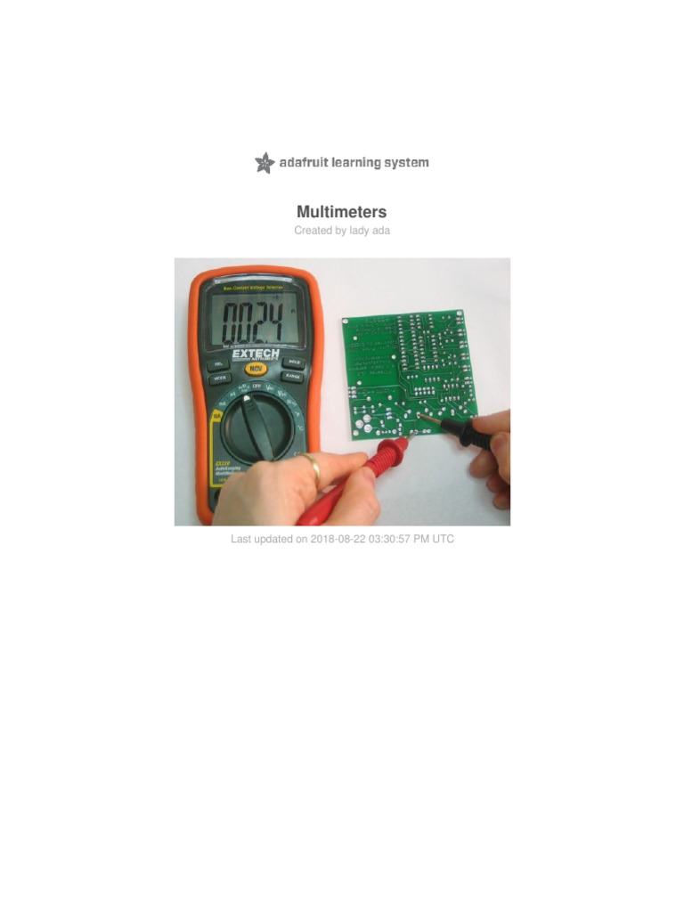 How To Use Multimeter | PDF | Resistor | Direct Current