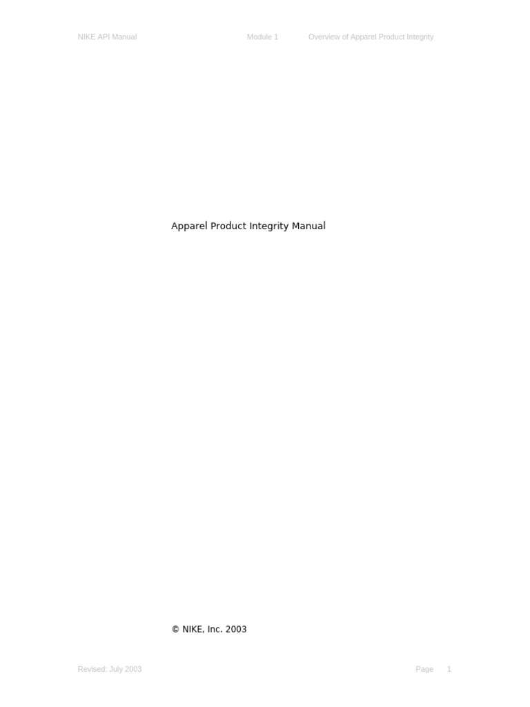 Evaluating Nike's Apparel Quality Standards | PDF | Audit | Performance ...