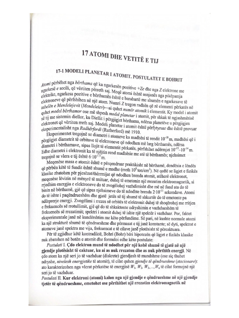 Atomi Dhe Vetite e Tij | PDF