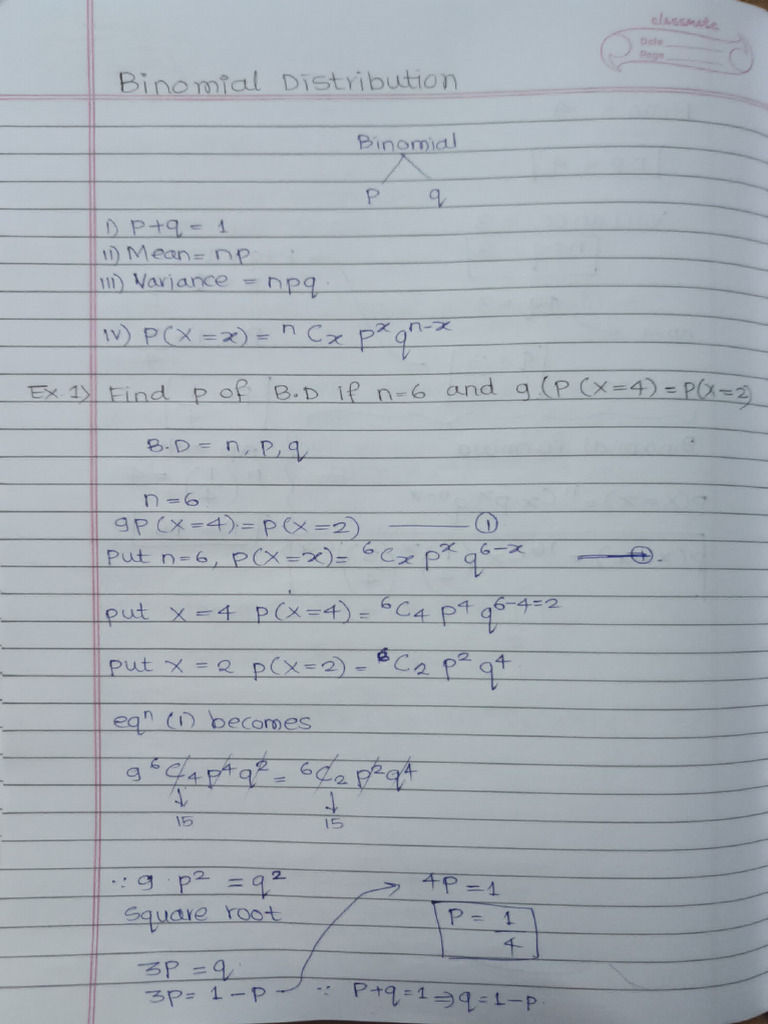 Binomial Distribution RSA Crash Course Notes | PDF | Measure Theory ...
