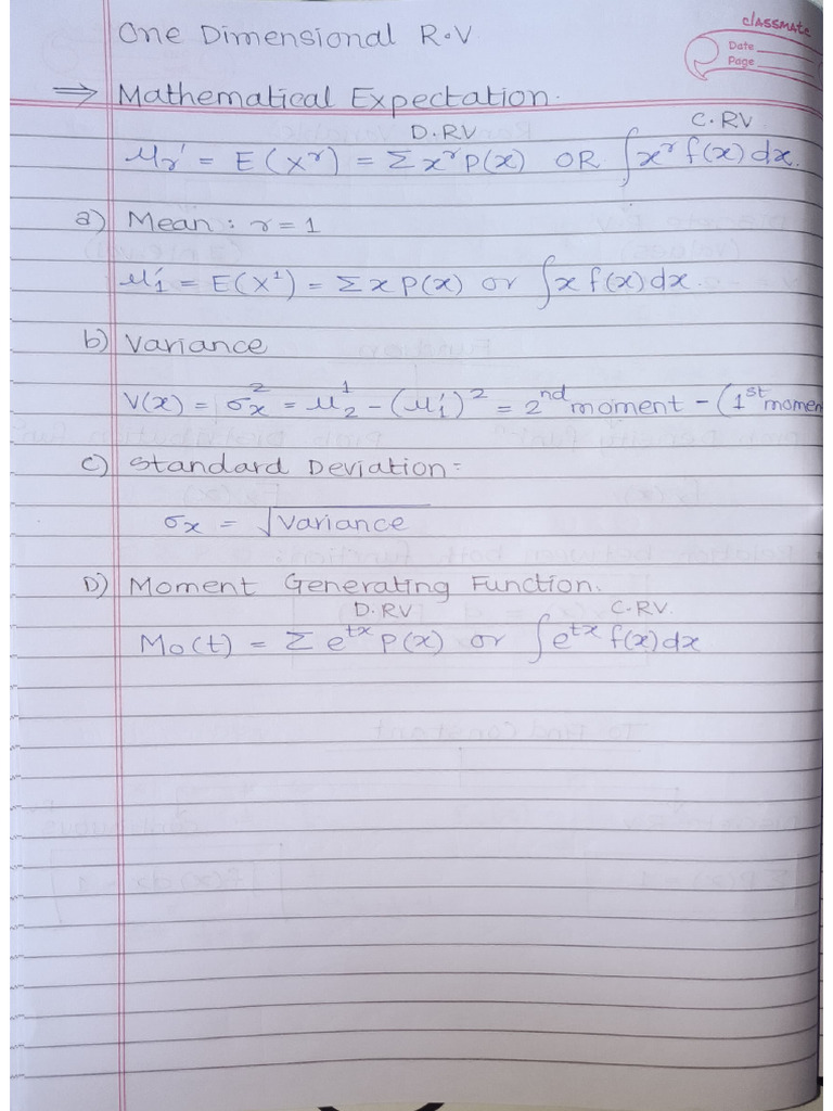 Module-2 Random Variables | PDF | Probability | Mathematics