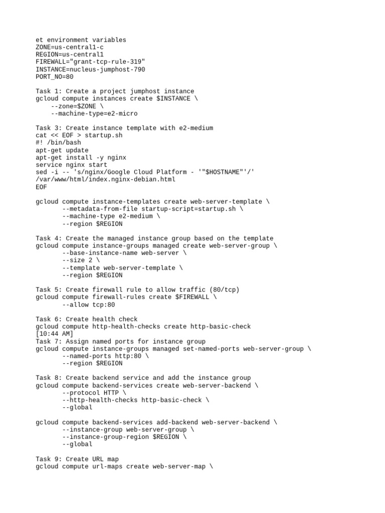Google Cloud Setup Guide | PDF
