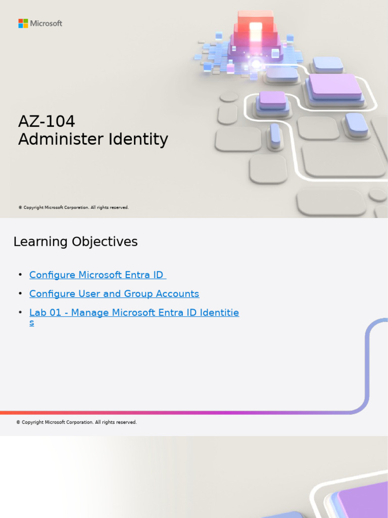004 Administer Identity | PDF | Active Directory | Computer Access Control
