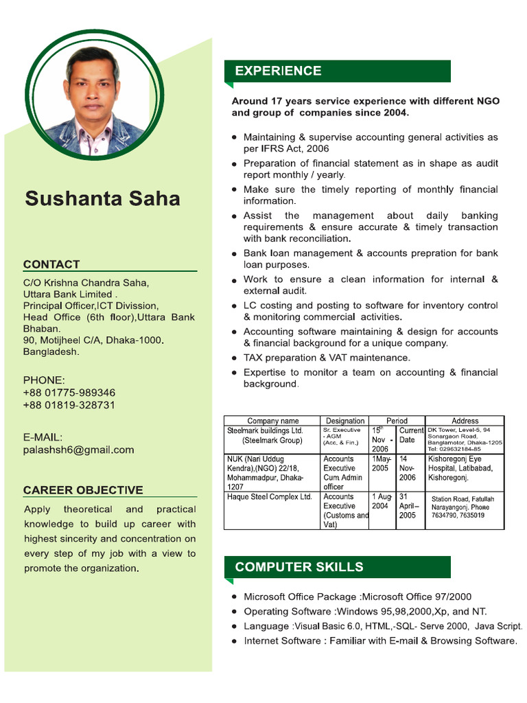 CV of Sushanta Saha | PDF