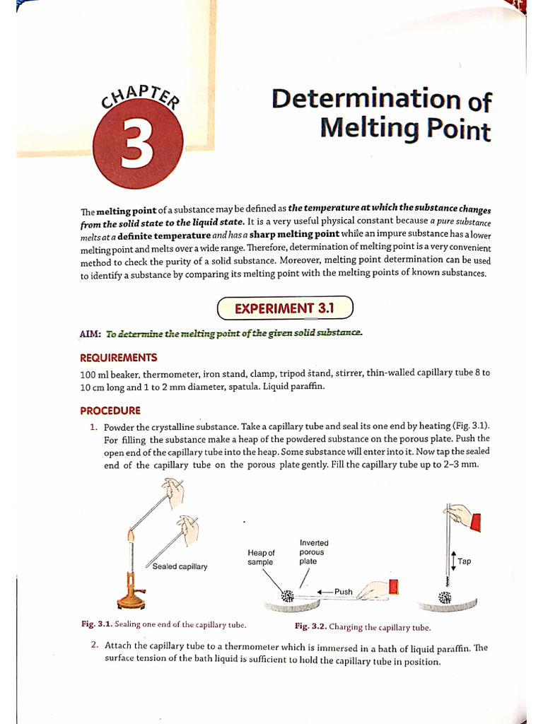 Chemistry Practicals STD - XI | PDF
