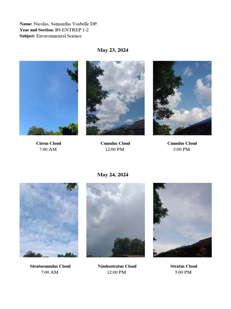 CLOUDS | PDF | Science & Mathematics