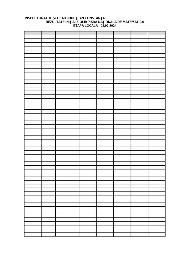 Olm Gimnaziu - Rezultate | PDF