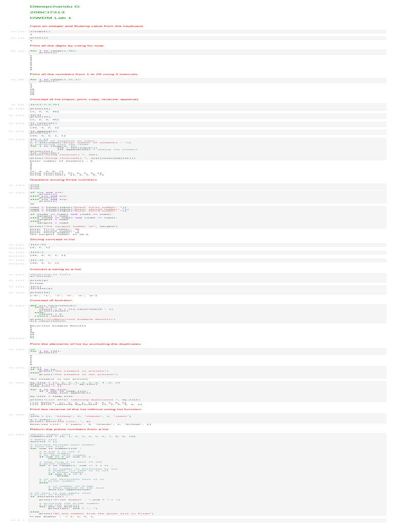 Lab1 20BCI7313 | PDF | Software Engineering | Mathematics