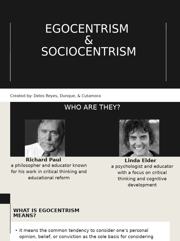 Egocentrism Sociocentrism | PDF | Prejudices | Social Psychology