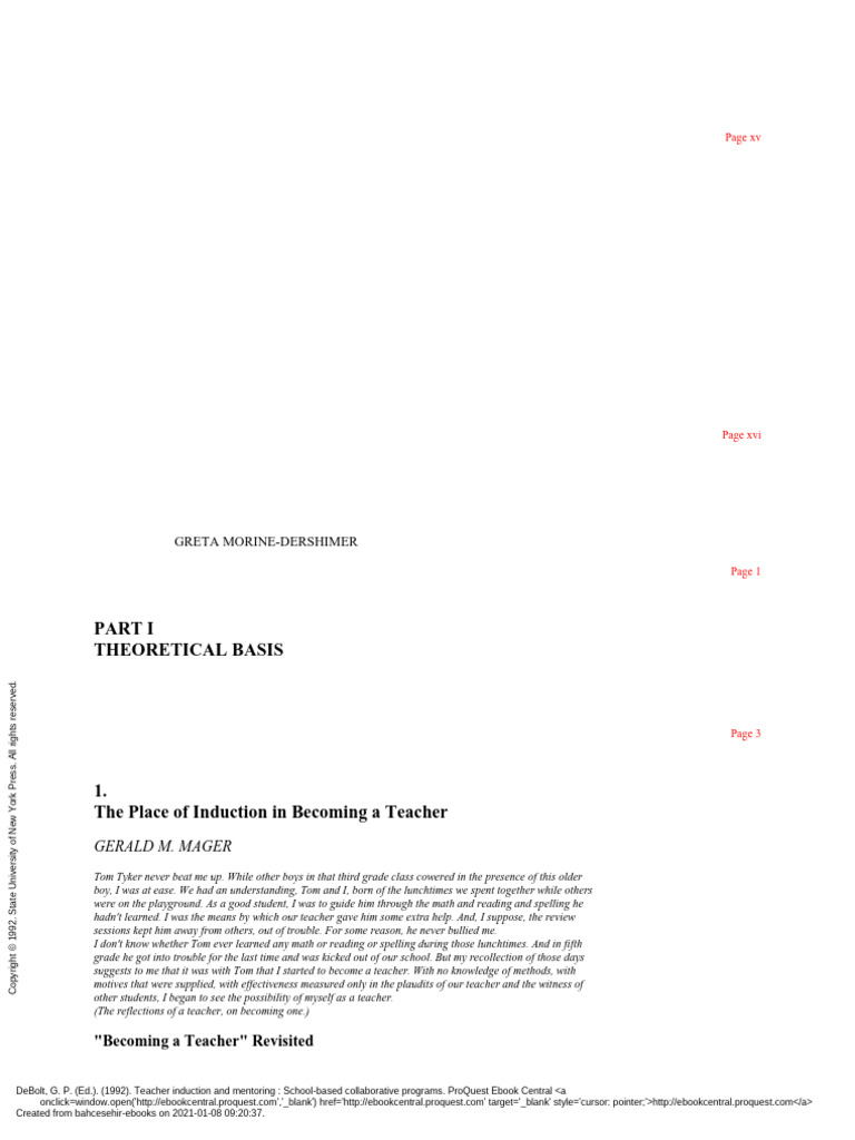 Teacher Induction And Mentoring School Based Colla Part I