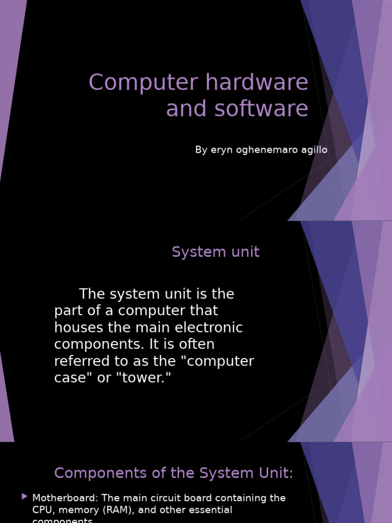 Computer Hardware Presentation | PDF | Computer Hardware | Computer Data Storage