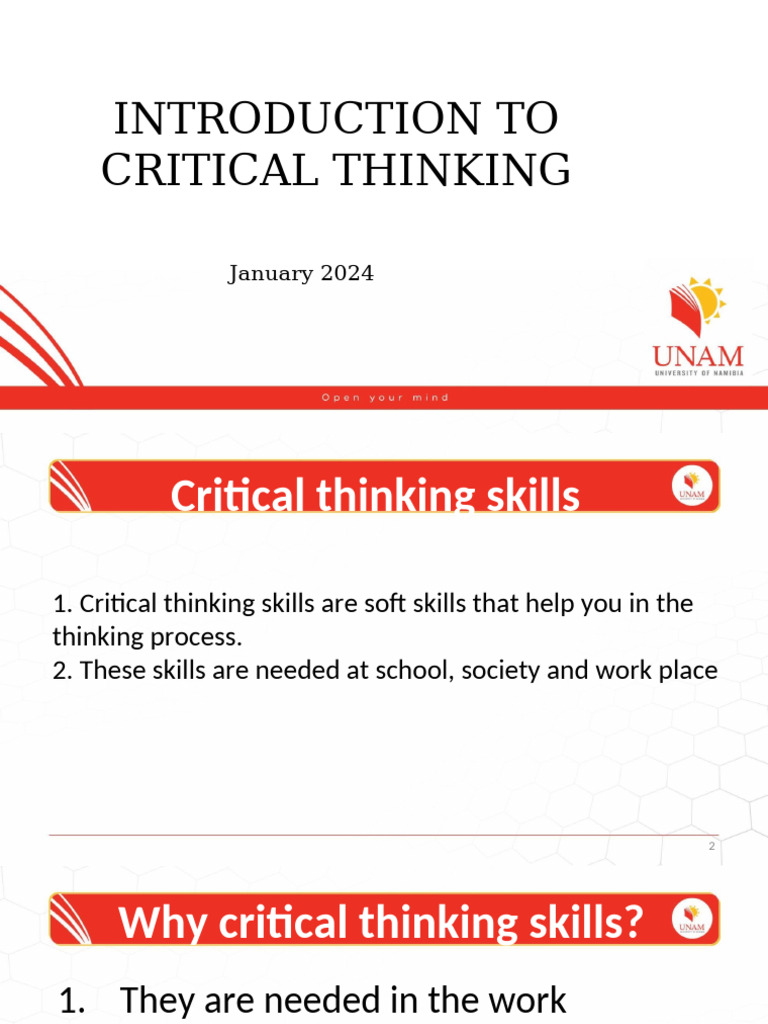 Critical Thinking Lesson 2 | PDF | Career & Growth