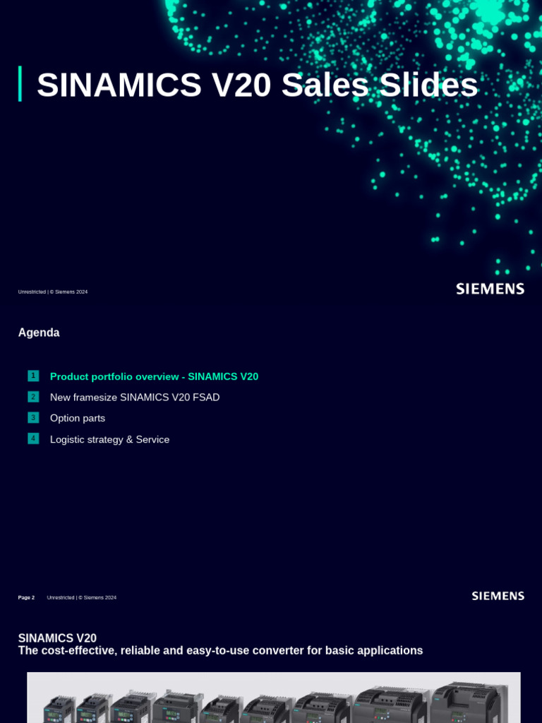 Sinamics v20 - Overview | PDF | Pump | Power Inverter