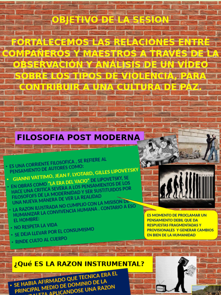 Filosofia Postmoderna | PDF | Relaciones personales, crianza y ...