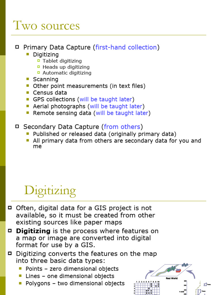 GIS - Data Input Digitizers | PDF | Geographic Information System | Cartography