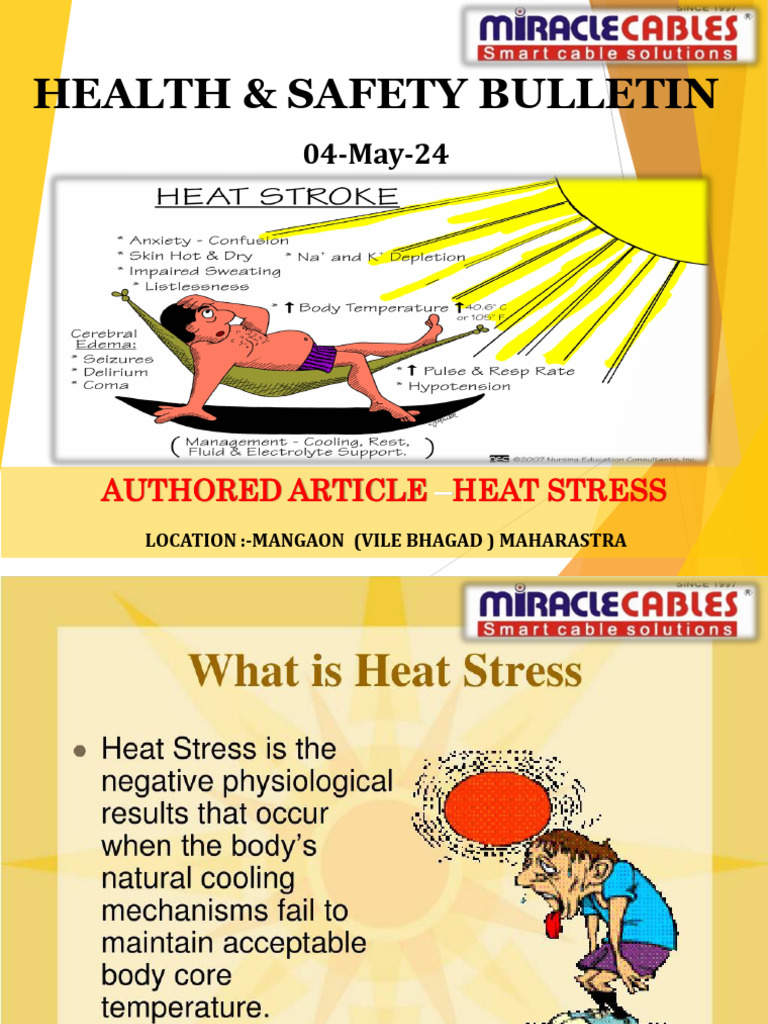 Health Safety Bullettin - Heat - Stress - May-24 | PDF | Hyperthermia ...