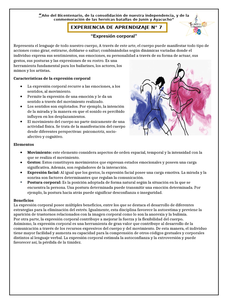 Elementos de la Expresión Corporal | PDF | Las emociones | Lenguaje ...